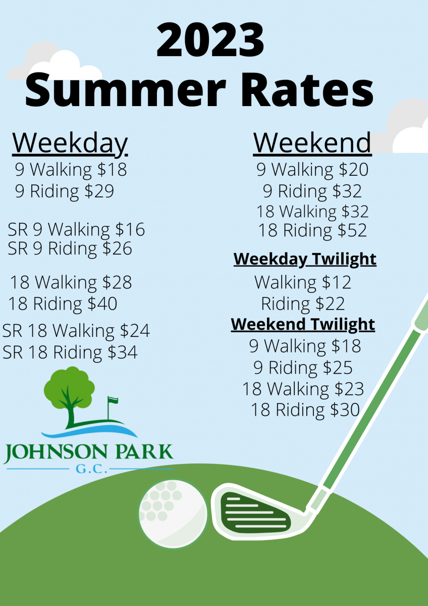 Rates - Johnson Park Golf Course